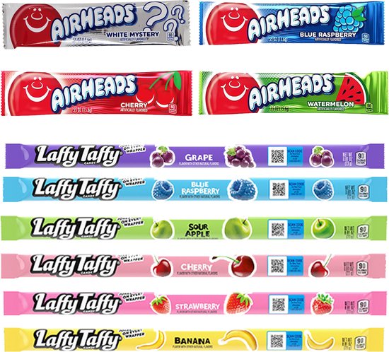 Laffy Taffy & Airheads Proefpakket - 10-delig - Amerikaans Snoeppakket ...