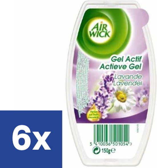 Airwick Gel Block Lavendel Luchtverfrisser - 6 x 150 g | bol.com
