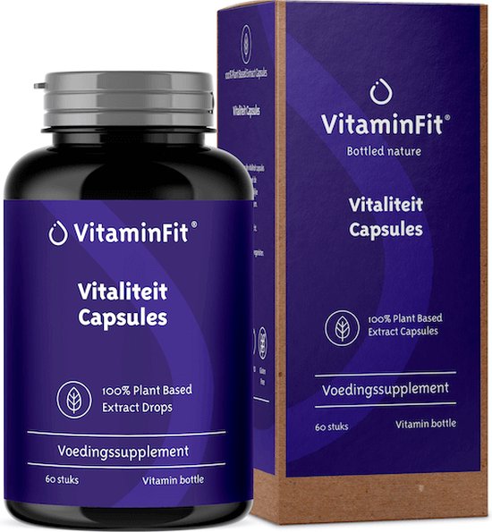 VitaminFit Vitaliteit capsules - Voedingssupplement - 100% Plantaardig ...