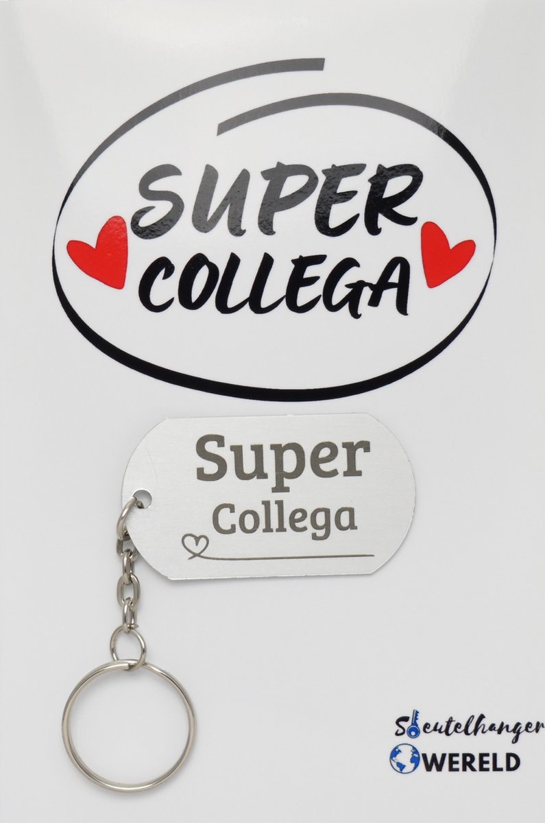 Super collega Sleutelhanger inclusief kaart - collega cadeau - collega ...