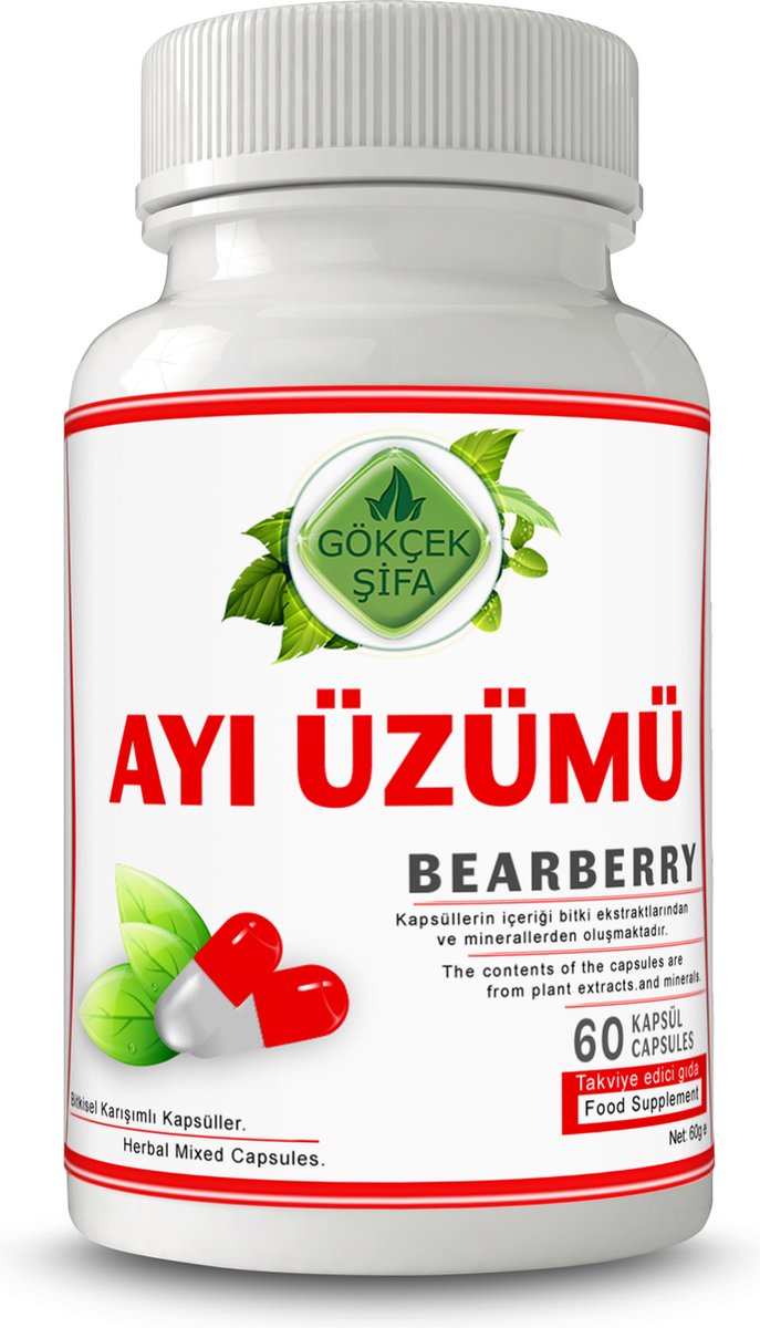 Bearberry - Berendruif Extract Capsule - 60 Capsules - 1 CAPSULE 1000 MG EXTRACT -... | bol