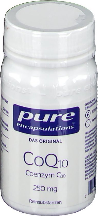 Pure Co-Enzyme Q10, 250mg, 30 caps (vegan) | bol.com
