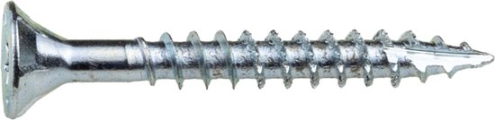 Multifunctionele houtschroef 5,0x40/24 - deeldraad, verzinkt staal ...