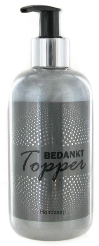 Handzeep met pompje en tekst: Bedankt Topper | bol