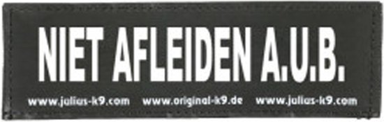 Julius-K9 label - Niet afleiden a.u.b. (50mm x 160mm) | bol.com