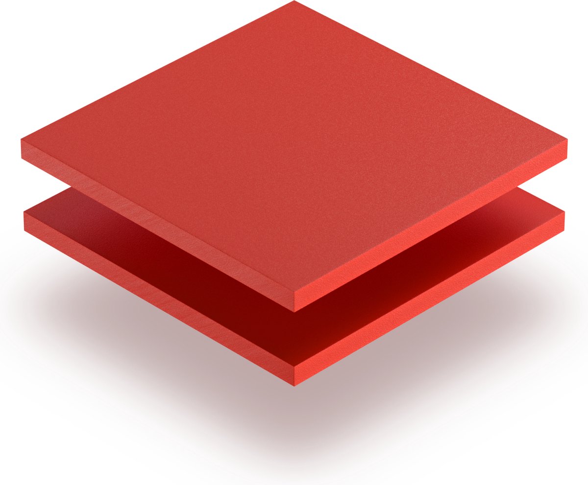Geschuimd PVC plaat 3 mm dik - 140 x 70 cm - Rood | bol.com