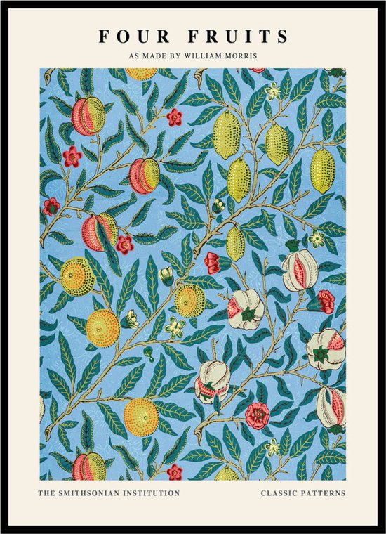 Poster William Morris - Four Fruits - Large 30x40 - Abstracte Kunst ...