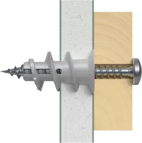 Fischer nylon gipsplaatplug GK-RH met ronde haak 5st. | bol