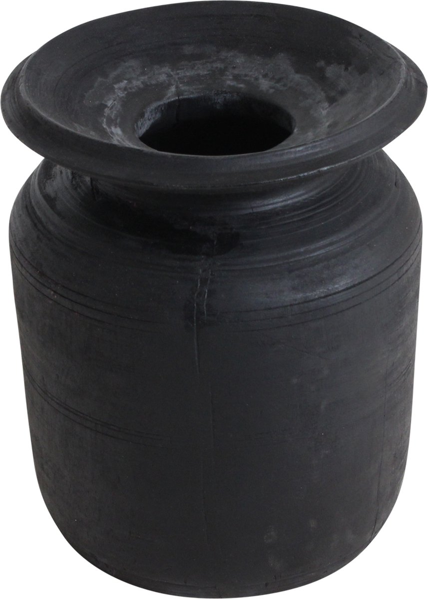 Raw Materials Neck pot uit Nepal Large - Zwart - Vaas - 20x20x38 cm ...