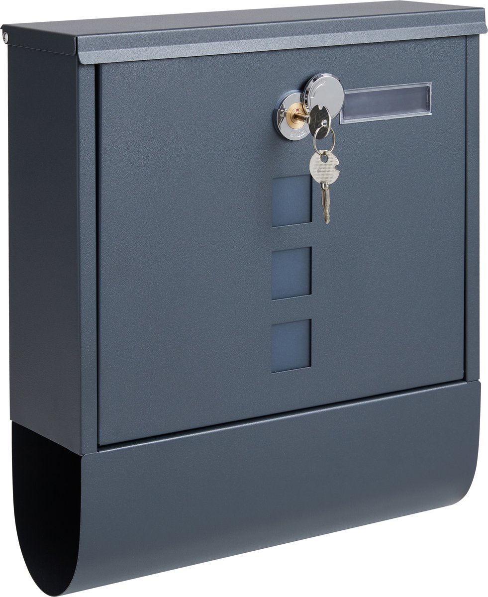 HÜSQ hangende Brievenbus met Slot, met Krantenhouder, Venster en ...