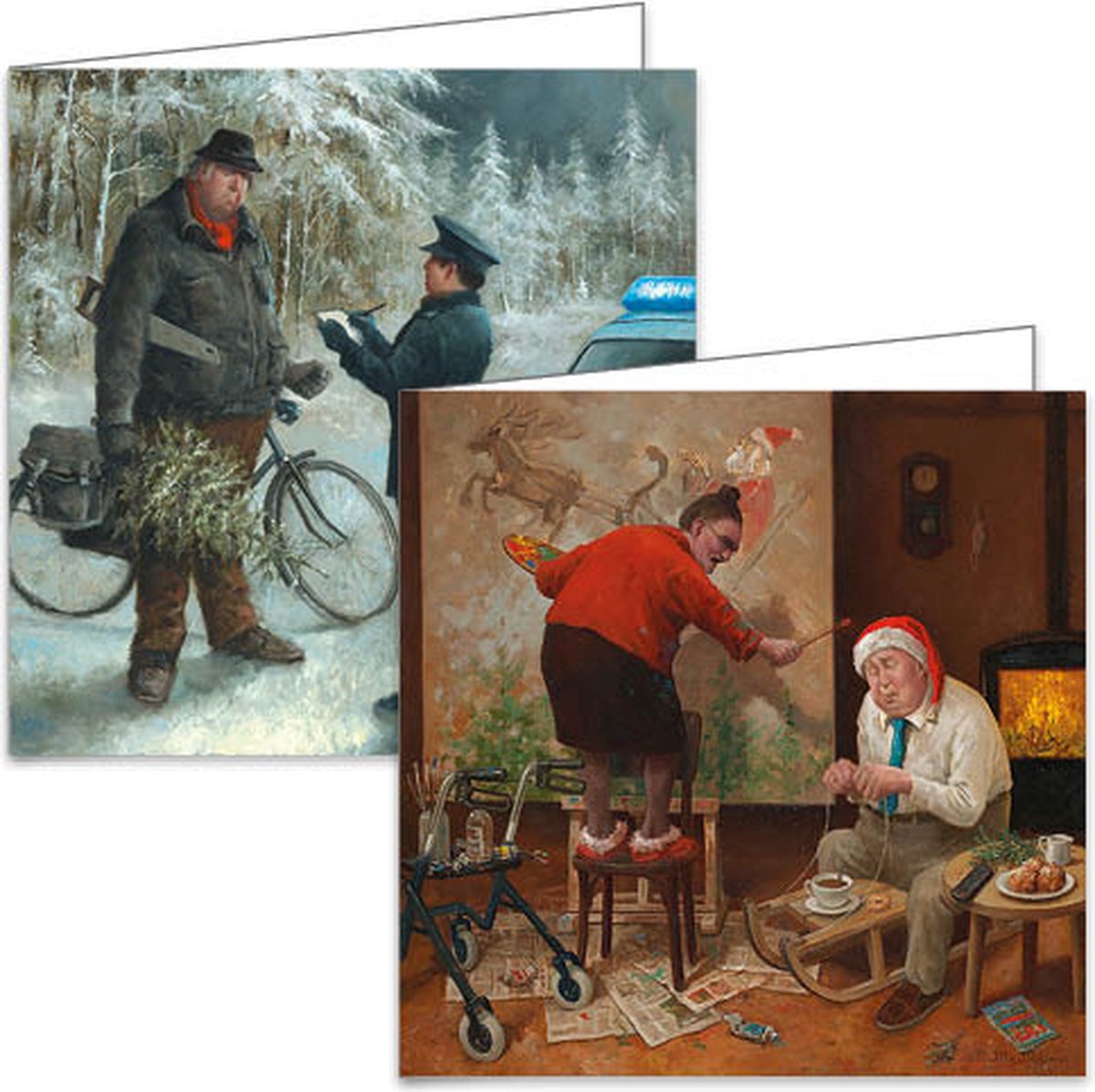 Marius van Dokkum kerstkaarten - mapje met 4x5 stuks - set 2 | bol.com