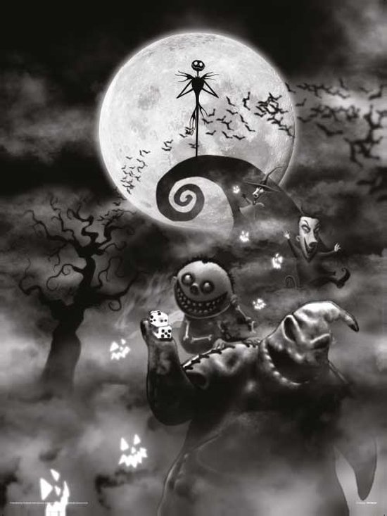 Nightmare Before Christmas Oogie Boogie Trouble Art Print 30x40cm ...