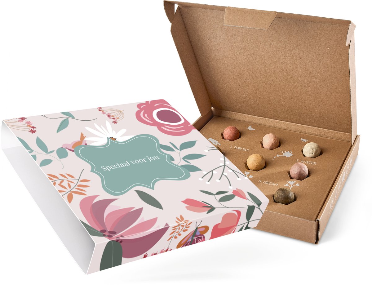 Blossombs bloemen Giftbox - Bloemen zaadbommetjes - 9 bloemzaden ...