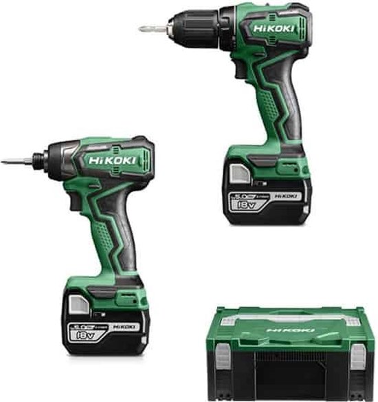 Hikoki schroevendraaier DS18DD + slagschroevendraaier WH18DD | bol.com