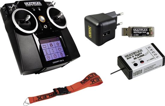 Multiplex Cockpit SX9, Conrad Exklusiv-Set RC handzender 2,4 GHz Aantal ...