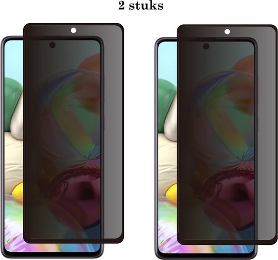 Screenz® - PRIVACY Screenprotector geschikt voor Samsung Galaxy A51/A52/A52s -... | bol