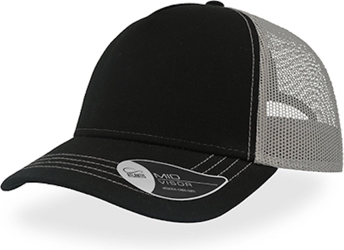 Atlantis 'Rapper Canvas Cap' Zwart/Grijs | bol