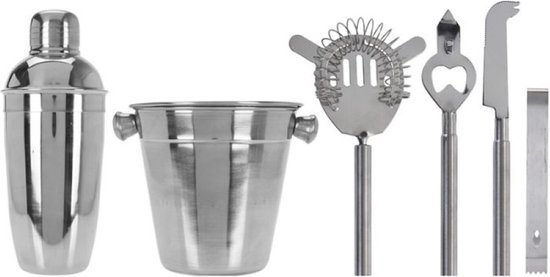 Oneiro's luxe Cocktail Set - 6 delig - RVS | bol