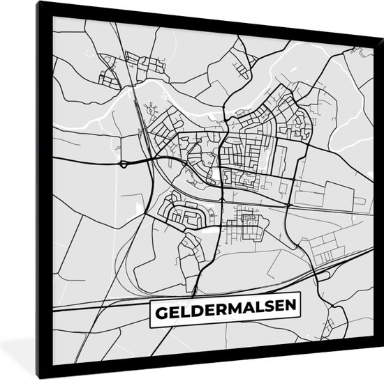 Fotolijst incl. Poster - Geldermalsen - Plattegrond - Stadskaart ...