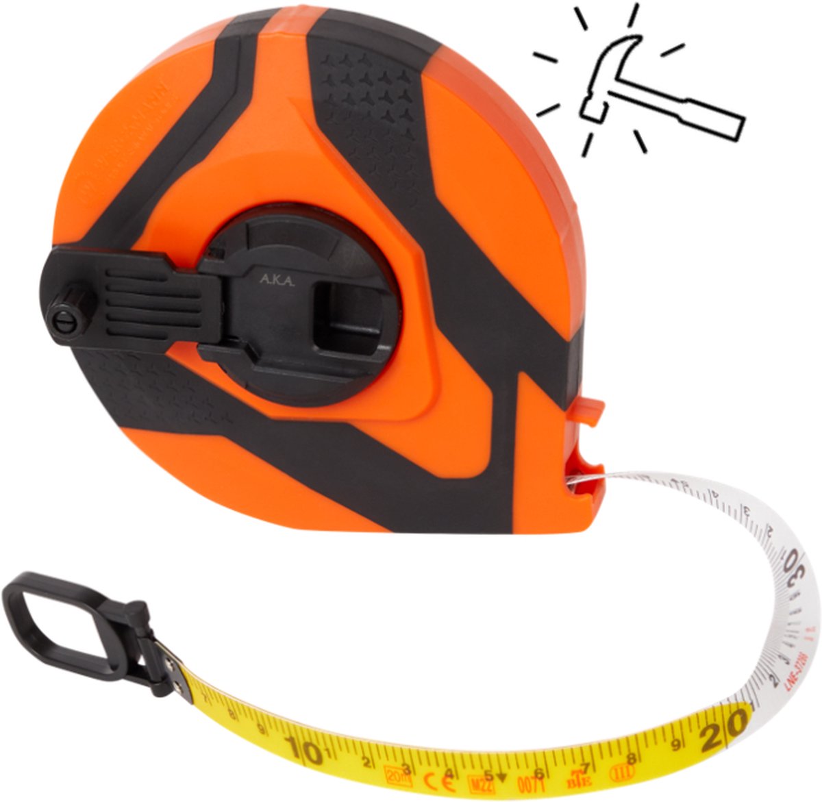 Rolmeter landmeter rolmaat 20m fiberglass - gereedschap en klussen ...