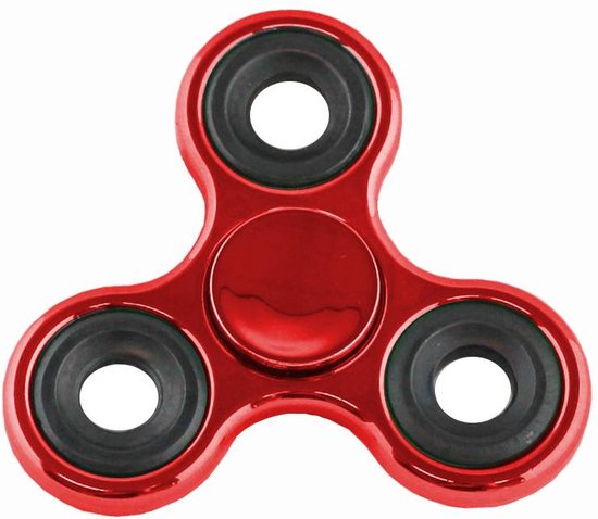 Fidget Spinner Metalic Rood - Spinner lange draaitijd | bol