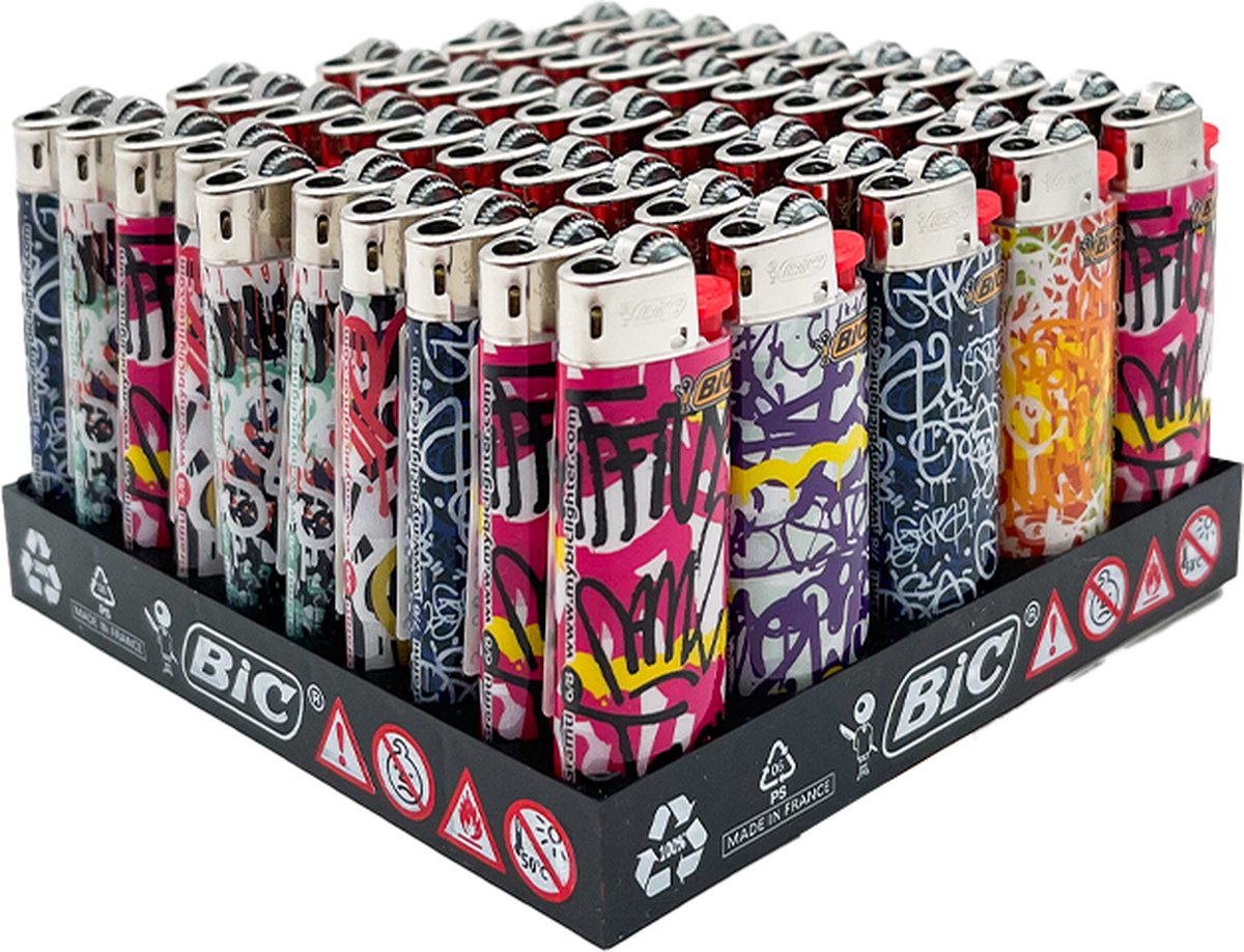 BIC MINI aansteker J26 Display(50stuks) - Design Graffiti | bol.com