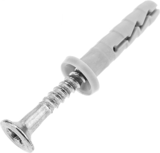 BeMatik - Slagplug met schroef 5 x 25 mm 50 eenheden | bol.com