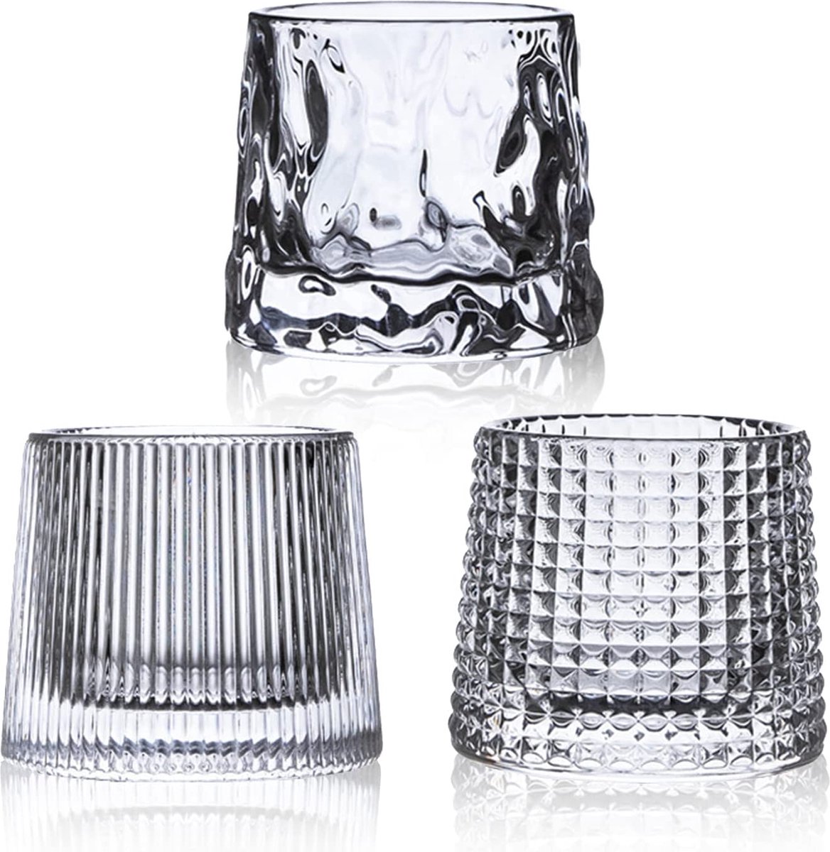 Premium Verres à whisky en Crystal à fond plat - Verres à Scotch de ...