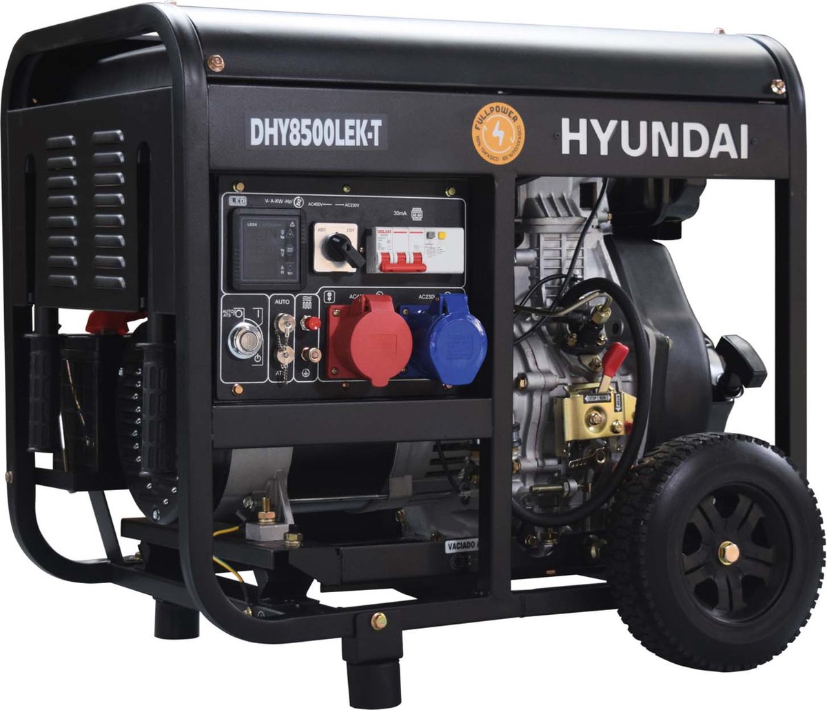 Hyundai generator diesel 7,5 kW - Aggregaat - Stroomgenerator 498cc ...