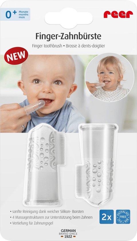 Reer Baby Vingertandenborstel, 2 stuks | bol