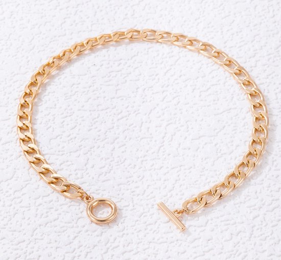 Chain ketting | dik | goud gekleurd | bol