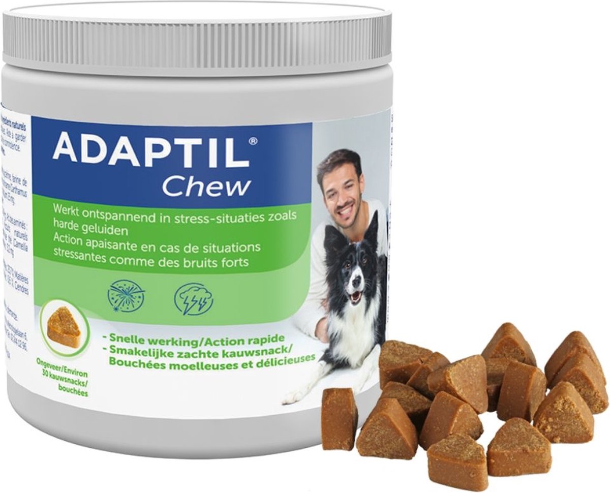 Adaptil Chew 30 stuks - Smakelijk kauwsnack voor honden - Vermindert ...