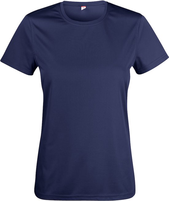 Clique T-shirt Basic Active Dames Donker Navy - Maat S | bol