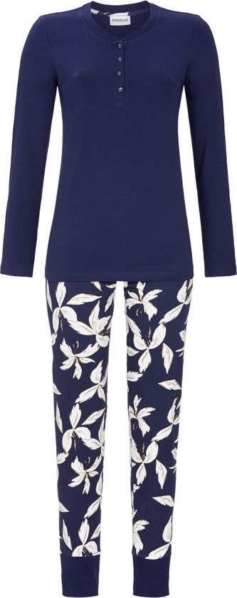 Ringella dames pyjama met korte knoopsluiting - 36 - Blauw | bol.com