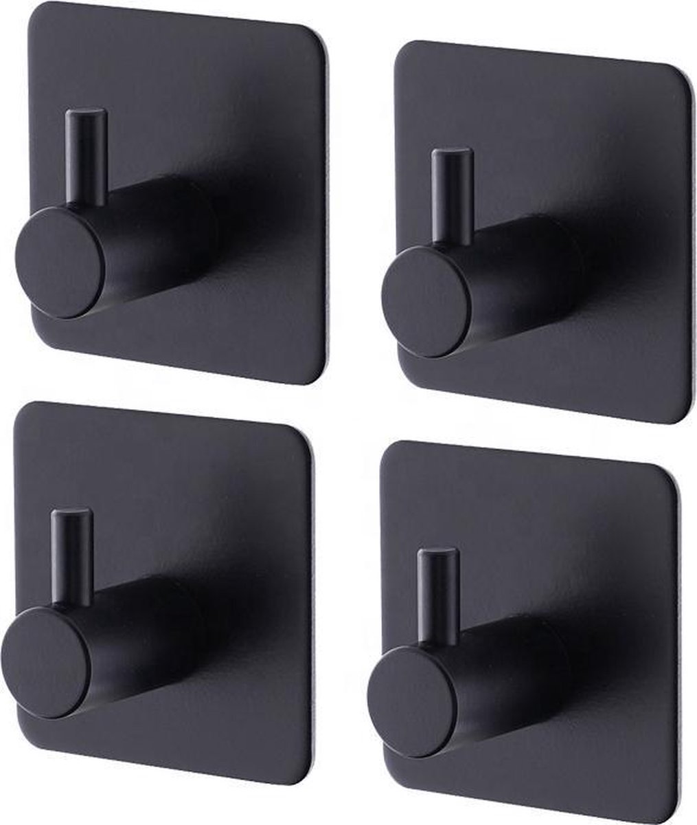 Sumla Handdoekhaakjes - Zelfklevende haakjes - Set van 4 haakjes - RVS ...