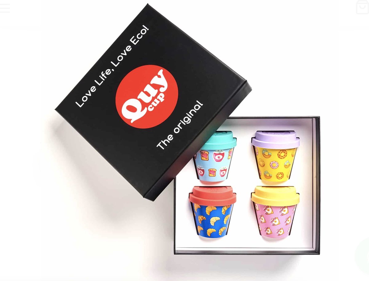 Quy Cup GIFT BOX “Bacon, Donuts, Croissant & Jem” (set van 4) - 90ml ...