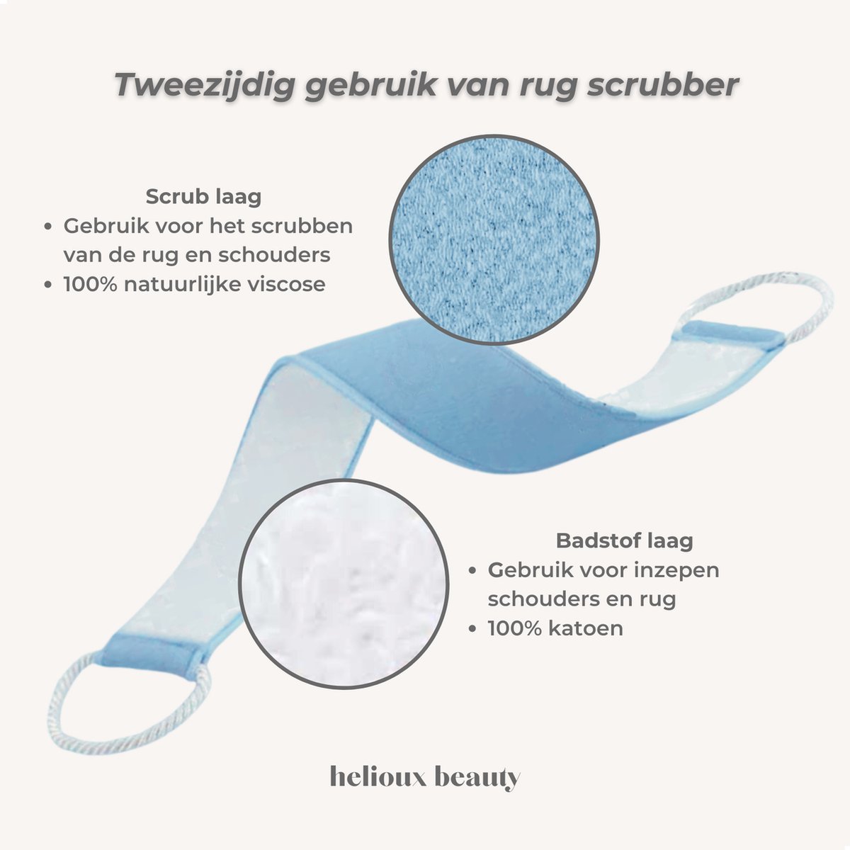 Helioux® Rug Scrubber - Back Scrubber - Exfoliating Glove - Scrub ...