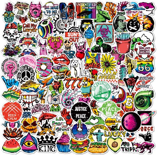100 stuk graffiti rebels cool Cartoon stickers voor kinderen en ...