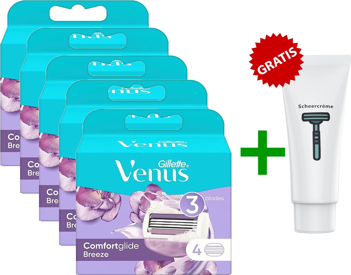 Gillette – Venus ComfortGlide Breeze - Scheermesjes - 20 Stuks + GRATIS ...