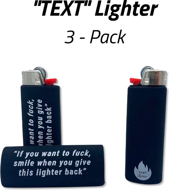 Text Lighter - Aansteker accessoire - Zwart - Grappige tekst | bol.com