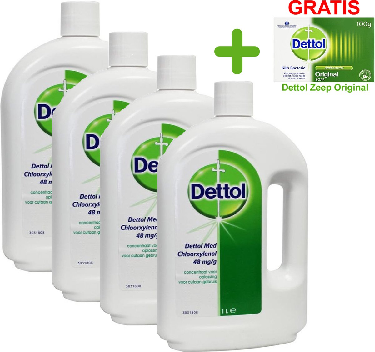 Dettol ontsmetting antiseptische 4 Liter met GRATIS Dettol Zeep ...
