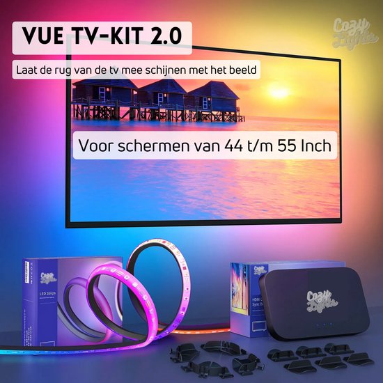 Cozylight Vue 2.0 - Ambilight Tv Set - Led Sfeer Verlichting voor Tv ...
