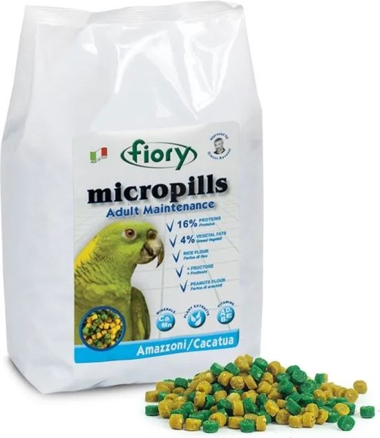 Fiory Micropills 1,4kg Adult Maintenance - Amazone Papegaai ...