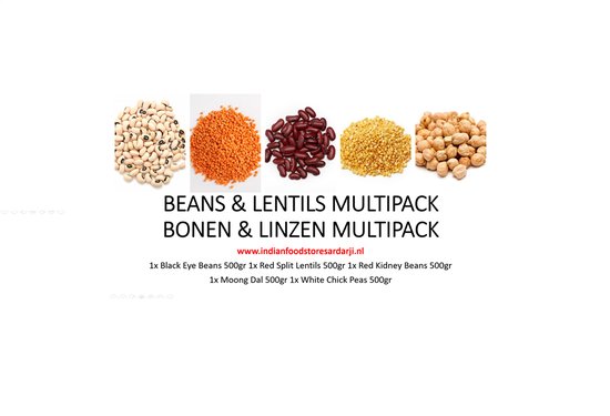Mixed Bonen & Linzen - Mixed Beans & Lentils - Red Split Lentils ...