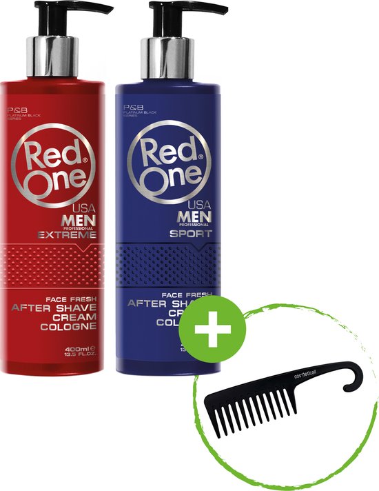 2-pack Mix Voordeelbundel Red One Aftershave Cream Cologne 400ml ...