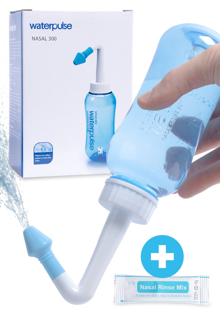 Waterpulse - Incl 40x Neus spoelzout - Neusdouche - Tegen Hooikoorts ...