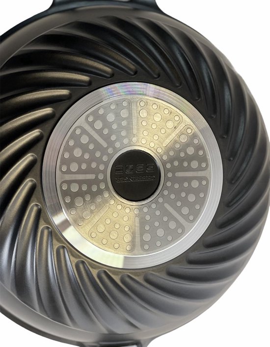 Poêle Wok XL avec Couvercle en Verres Ø 32 cm - Zwart | bol.com