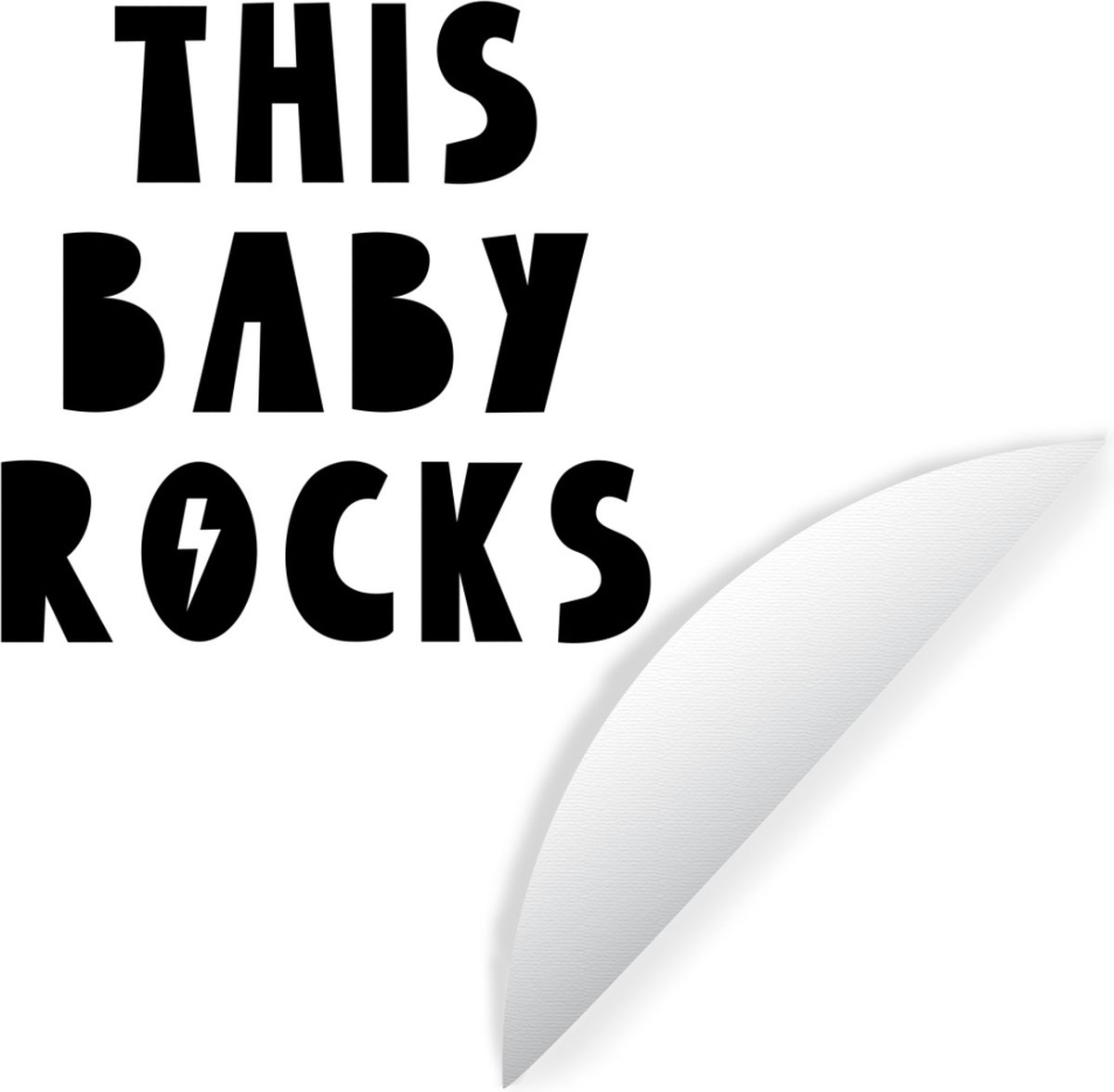 Decoratie kinderkamers - Behangsticker kids - Quotes - This baby rocks ...