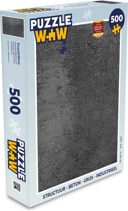 Puzzel Structuur - Beton print - Grijs - Industrieel - Rustiek ...