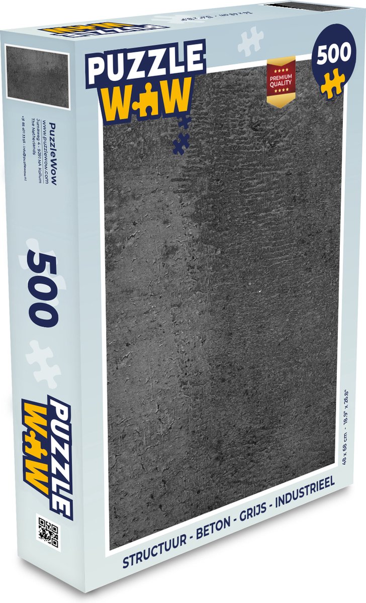 Puzzel Structuur - Beton print - Grijs - Industrieel - Rustiek ...